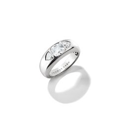 Thomas Sabo Ring Mit Facettierten Wei&szlig;en Zirkoniasteinen Bold Elegance in silber, wei&szlig; | Gr.: 54