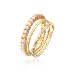 Elli Ring 925 Sterling Silber in Gold | Gr.: 54