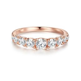 Trilani Ring aus Sterling Silber mit Zirkonia in ros&eacute;gold | Gr.: 59
