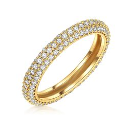 Lulu & Jane Lulu & Jane Ring aus Messing mit Zirkonia in gelbgold | Gr.: 56