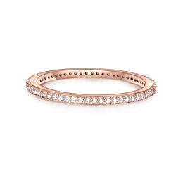 Glanzst&uuml;cke M&uuml;nchen Glanzst&uuml;cke M&uuml;nchen Ring aus Sterling Silber mit Zirkonia in ros&eacute;gold | Gr.: 54