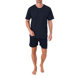 Normann Kurzarm Schlafanzug Shorty Pyjama Minimalprint in gr&uuml;n | Gr.: 48