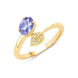 Rafaela Donata Ring Sterling Silber Tansanit in gelbgold | Gr.: 56