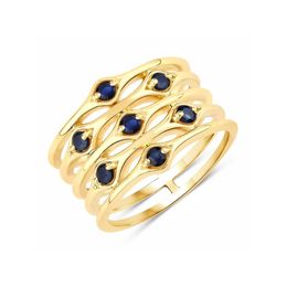 Rafaela Donata Ring Sterling Silber Saphir in gelbgold | Gr.: 58