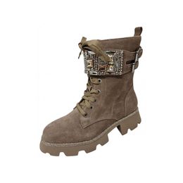 Alma en Pena Schn&uuml;rstiefel in Beige | Gr.: 38
