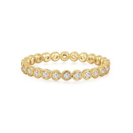 Trilani Ring aus Sterling Silber mit Zirkonia in gelbgold | Gr.: 56