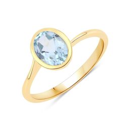 Rafaela Donata Ring aus Sterling Silber mit Blautopas in gelbgold | Gr.: 60