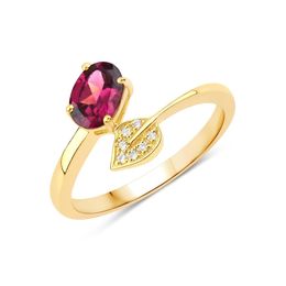 Rafaela Donata Ring aus Sterling Silber aus Rhodolith in gelbgold | Gr.: 52