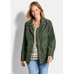 GOLDNER Kurzgr&ouml;&szlig;e: Outdoor-Jacke mit Kontrastn&auml;hten in khaki | Gr.: 22
