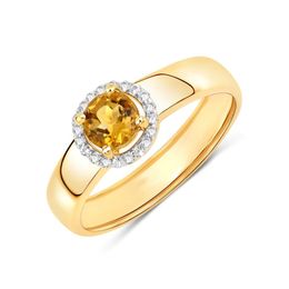 Rafaela Donata Ring aus Sterling Silber aus Citrin in gelbgold | Gr.: 58