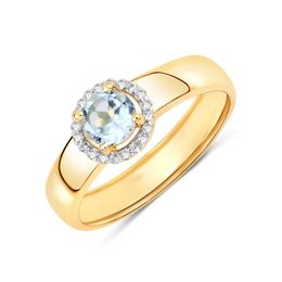 Rafaela Donata Ring aus Sterling Silber mit Blautopas in gelbgold | Gr.: 54