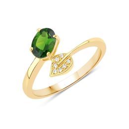 Rafaela Donata Ring aus Sterling Silber aus Chromdiopsid in gelbgold | Gr.: 52