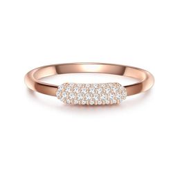 Glanzst&uuml;cke M&uuml;nchen Glanzst&uuml;cke M&uuml;nchen Ring aus Sterling Silber mit Zirkonia in ros&eacute;gold | Gr.: 52