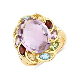 Rafaela Donata Ring Sterling Silber Amethyst in gelbgold | Gr.: 52