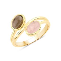 Rafaela Donata Ring aus Sterling Silber aus Rosenquarz in gelbgold | Gr.: 54