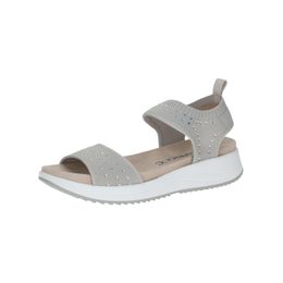 Caprice Sandale in LT GREY KNIT | Gr.: 37
