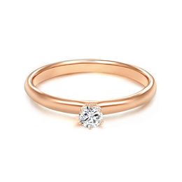 Trilani Ring aus Sterling Silber mit Zirkonia in ros&eacute;gold | Gr.: 58