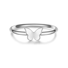 Glanzst&uuml;cke M&uuml;nchen Glanzst&uuml;cke M&uuml;nchen Ring Schmetterling aus Sterling Silber in silber | Gr.: 52