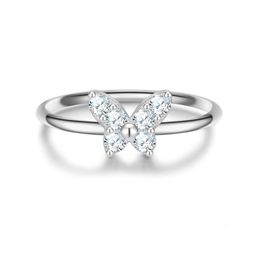 Glanzst&uuml;cke M&uuml;nchen Glanzst&uuml;cke M&uuml;nchen Ring Schmetterling aus Sterling Silber mit Zirkonia in silber | Gr.: 56