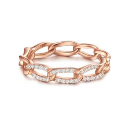 Glanzst&uuml;cke M&uuml;nchen Glanzst&uuml;cke M&uuml;nchen Ring aus Sterling Silber mit Zirkonia in ros&eacute;gold | Gr.: 52