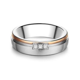 Trilani Ring aus Edelstahl mit Zirkonia in silber | Gr.: 58
