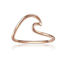 Glanzst&uuml;cke M&uuml;nchen Glanzst&uuml;cke M&uuml;nchen Ring Welle aus Sterling Silber in ros&eacute;gold | Gr.: 56