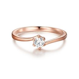 Trilani Ring aus Sterling Silber mit Zirkonia in ros&eacute;gold | Gr.: 49