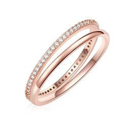 Lulu & Jane Lulu & Jane Ring aus Messing mit Zirkonia in ros&eacute;gold | Gr.: 52