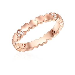 Lulu & Jane Lulu & Jane Ring Herz Sterling Silber Zirkonia in ros&eacute;gold | Gr.: 52