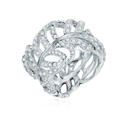 Lulu & Jane Lulu & Jane Ring aus Metall-Legierung verziert mit Kristallen von Swarovski in silber | Gr.: 56