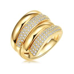 Lulu & Jane Lulu & Jane Ring aus Messing mit Zirkonia in gelbgold | Gr.: 52