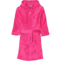 Playshoes Fleece-Bademantel uni in Pink | Gr.: 122/128