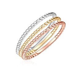 Glanzst&uuml;cke M&uuml;nchen Glanzst&uuml;cke M&uuml;nchen Ring aus Sterling Silber in silber/gelbgold/ros&eacute;gold | Gr.: 56