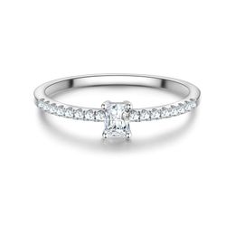 Trilani Ring aus Sterling Silber mit Zirkonia in silber | Gr.: 58