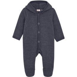 FIXONI Kinder Kurzarmbody "Hush Wool Wholesuit" in Grau | Gr.: 68