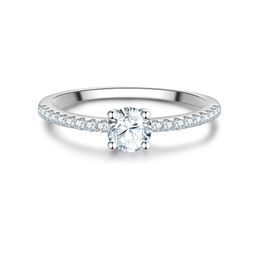 Trilani Ring aus Sterling Silber mit Zirkonia in silber | Gr.: 54