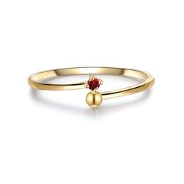 Glanzst&uuml;cke M&uuml;nchen Glanzst&uuml;cke M&uuml;nchen Ring aus Sterling Silber mit Granat in gelbgold | Gr.: 50