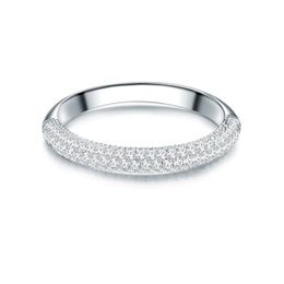 Trilani Ring aus Sterling Silber mit Zirkonia in silber | Gr.: 48