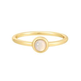 Glanzst&uuml;cke M&uuml;nchen Glanzst&uuml;cke M&uuml;nchen Ring aus Sterling Silber mit Mondstein (synth.) in gelbgold | Gr.: 52
