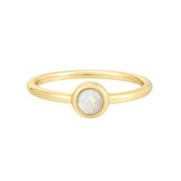 Glanzst&uuml;cke M&uuml;nchen Glanzst&uuml;cke M&uuml;nchen Ring aus Sterling Silber mit Opal (synth.) in gelbgold | Gr.: 60