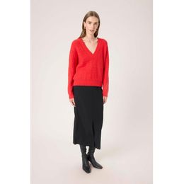 Soaked in Luxury Strickpullover SLVespera Gerade Passform in Red Alert | Gr.: M