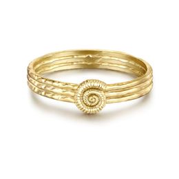 Glanzst&uuml;cke M&uuml;nchen Glanzst&uuml;cke M&uuml;nchen Ring Muschel aus Sterling Silber in gelbgold | Gr.: 48