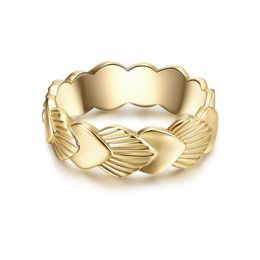 Glanzst&uuml;cke M&uuml;nchen Glanzst&uuml;cke M&uuml;nchen Ring Muschel aus Sterling Silber in gelbgold | Gr.: 58