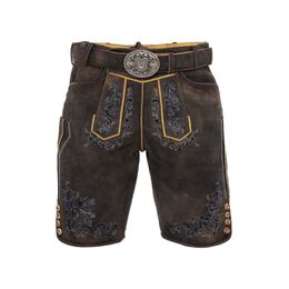 Kr&uuml;ger KR&Uuml;GER Lederhose 961267 in dunkelbraun | Gr.: 48
