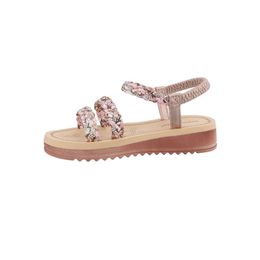 Ital-Design Sandale & Sandalette in Champagner | Gr.: 38