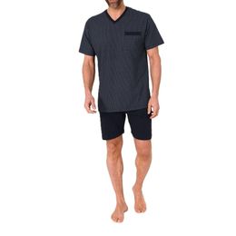 Normann Kurzarm Schlafanzug Pyjama Shorty in marine | Gr.: 56