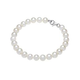 Valero Pearls Perlen-Armband aus Sterling Silber mit S&uuml;&szlig;wasser-Zuchtperle in wei&szlig; | Gr.: 23 cm