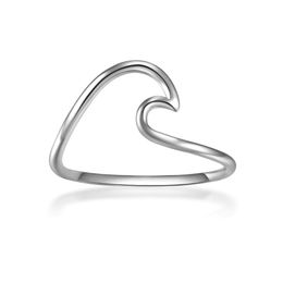 Glanzst&uuml;cke M&uuml;nchen Glanzst&uuml;cke M&uuml;nchen Ring Welle aus Sterling Silber in silber | Gr.: 48