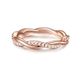 Trilani Ring aus Sterling Silber mit Zirkonia in ros&eacute;gold | Gr.: 54