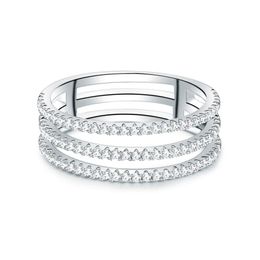 Trilani Ring aus Sterling Silber mit Zirkonia in silber | Gr.: 52